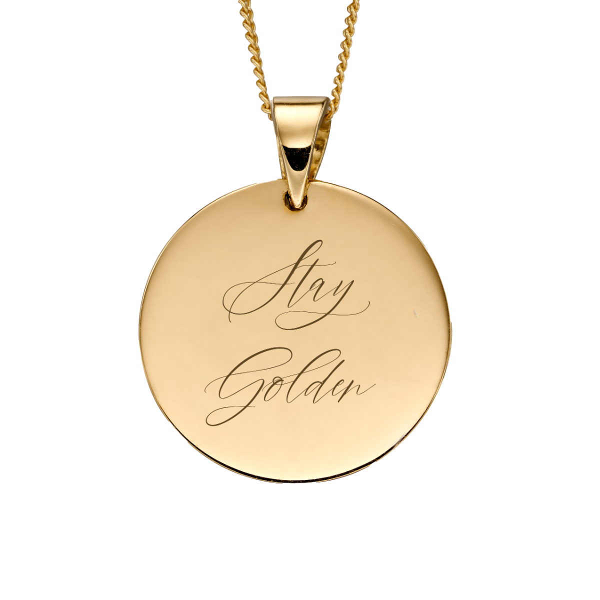 Personalised Disc Pendant - 9ct Yellow Gold – Hanratty Jewellers