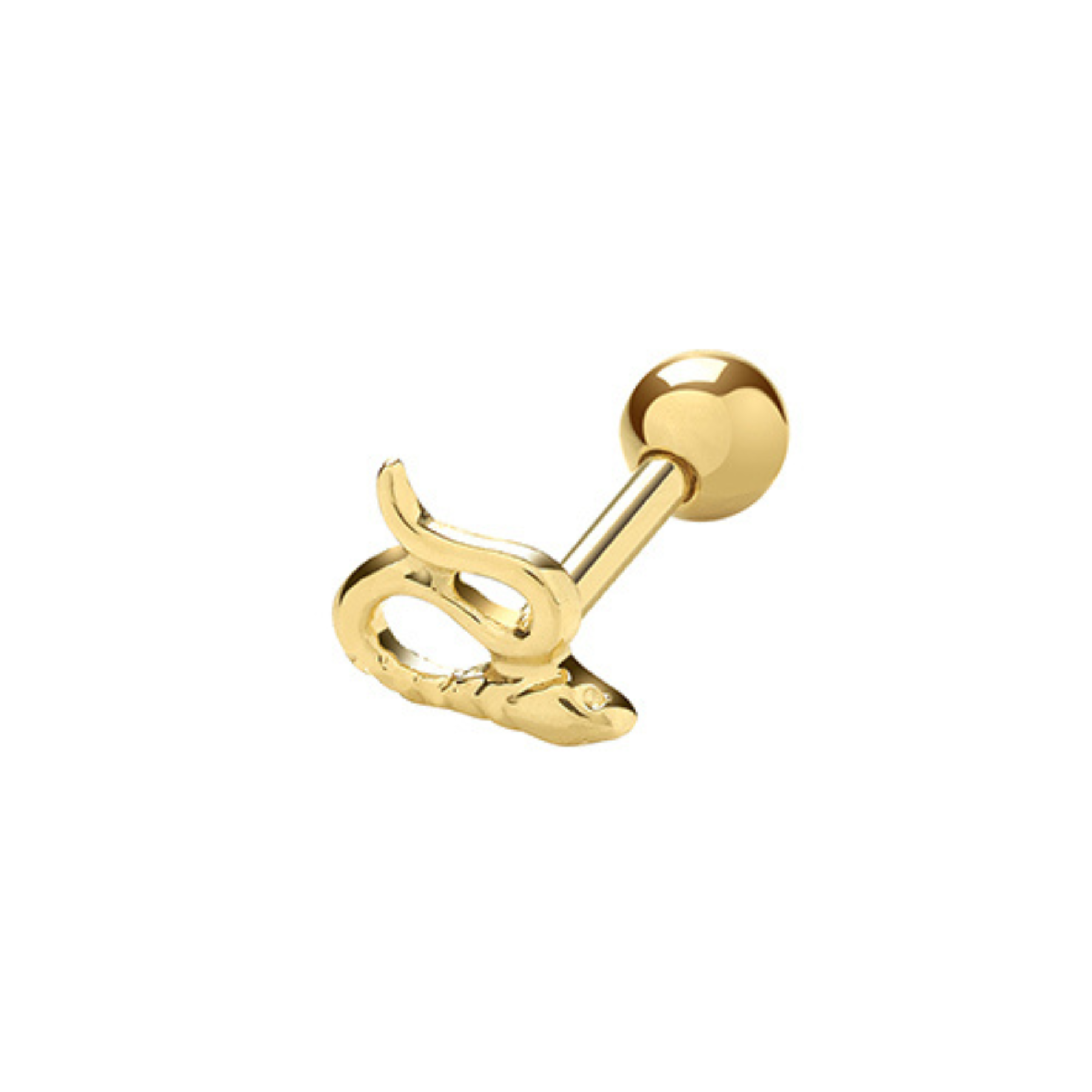 Snake Cartilage Piercing - 9ct Yellow Gold – Hanratty Jewellers